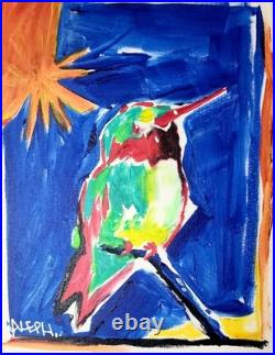 Original Art On Canvas » hummingbird